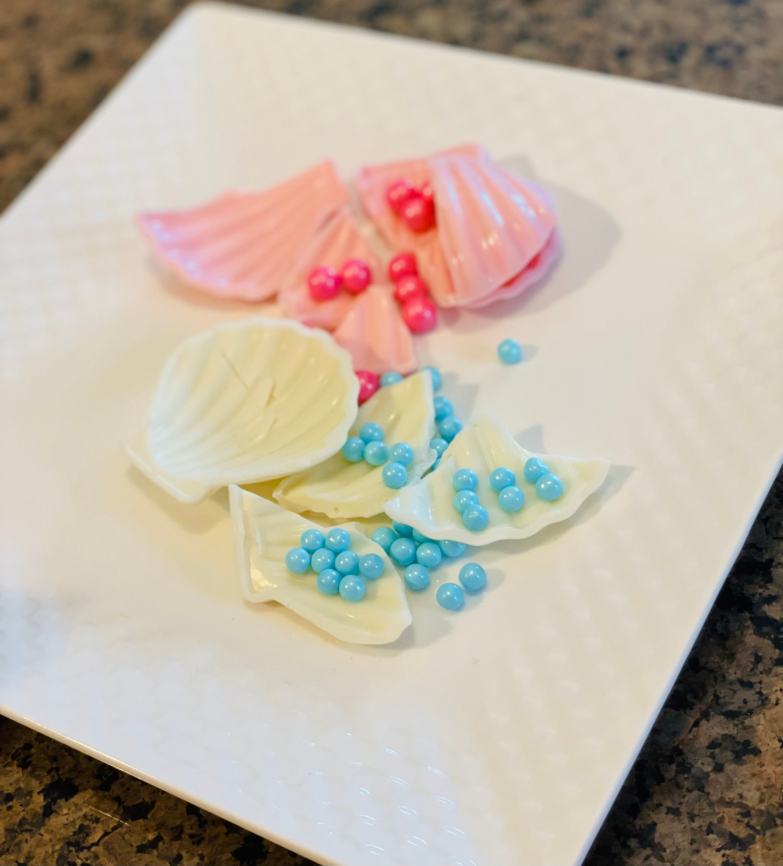 6 Chocolate Clam Shells, Mermaid Breakable, Mermaid Tail, Breakable ...