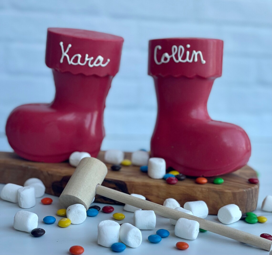 Breakable Chocolate Boot Christmas Stocking Elf Kit - Etsy