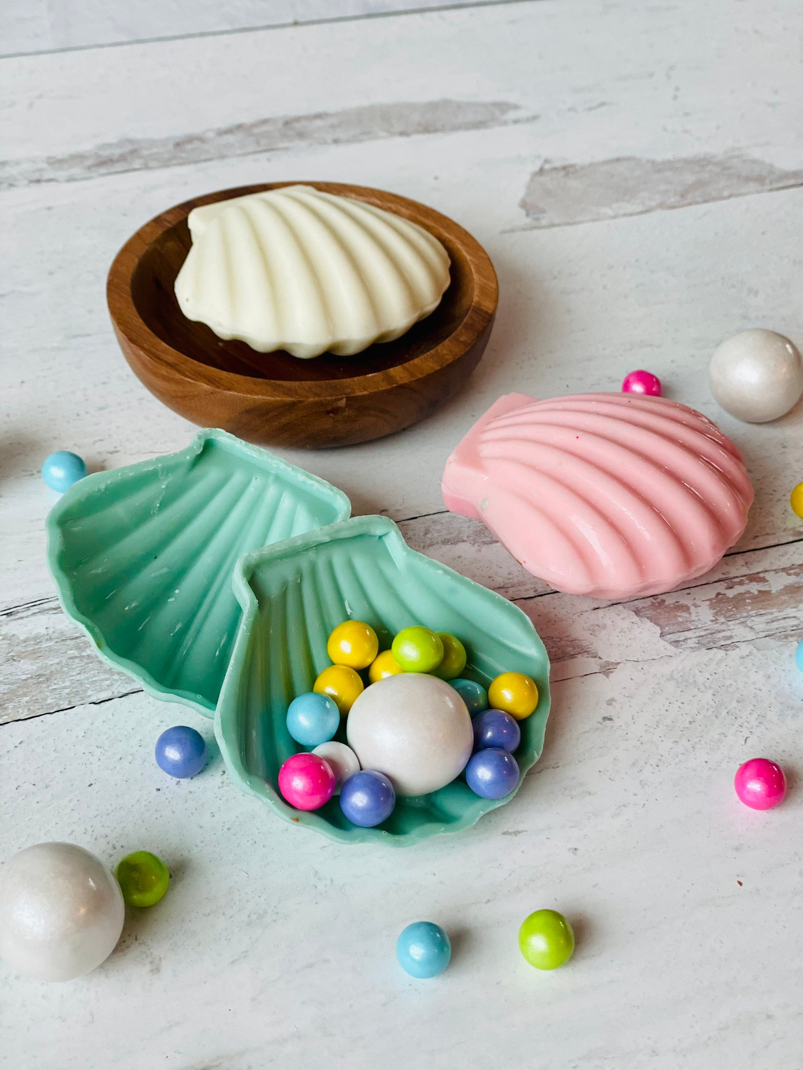 6 Chocolate Clam Shells, Mermaid Breakable, Mermaid Tail, Breakable ...