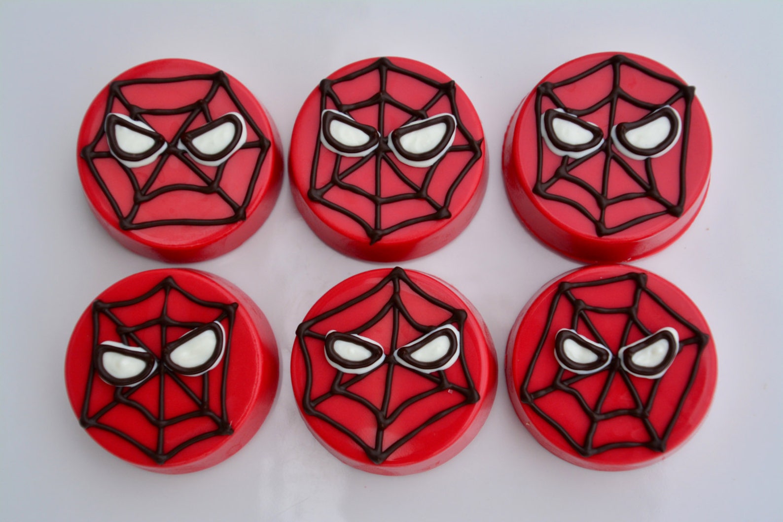 Spiderman Inspired Chocolate Covered Oreos 12 Spiderman - Etsy