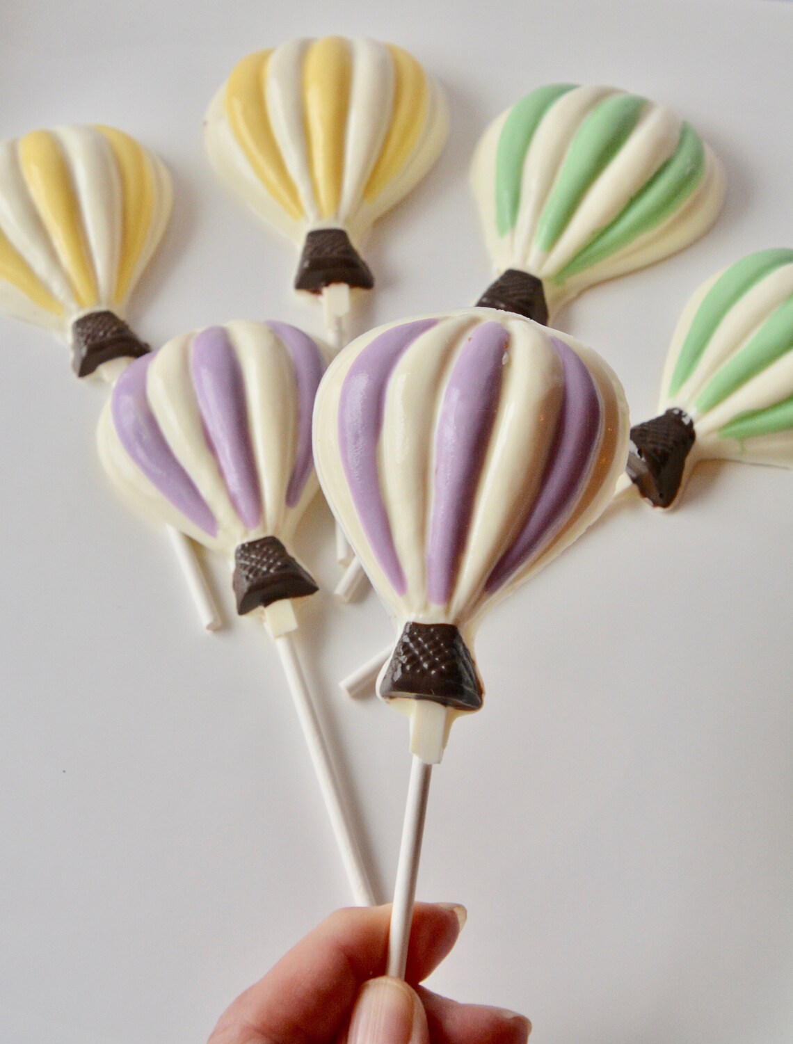 Chocolate Balloon Lollipops 12 Chocolate Hot Air Balloon - Etsy