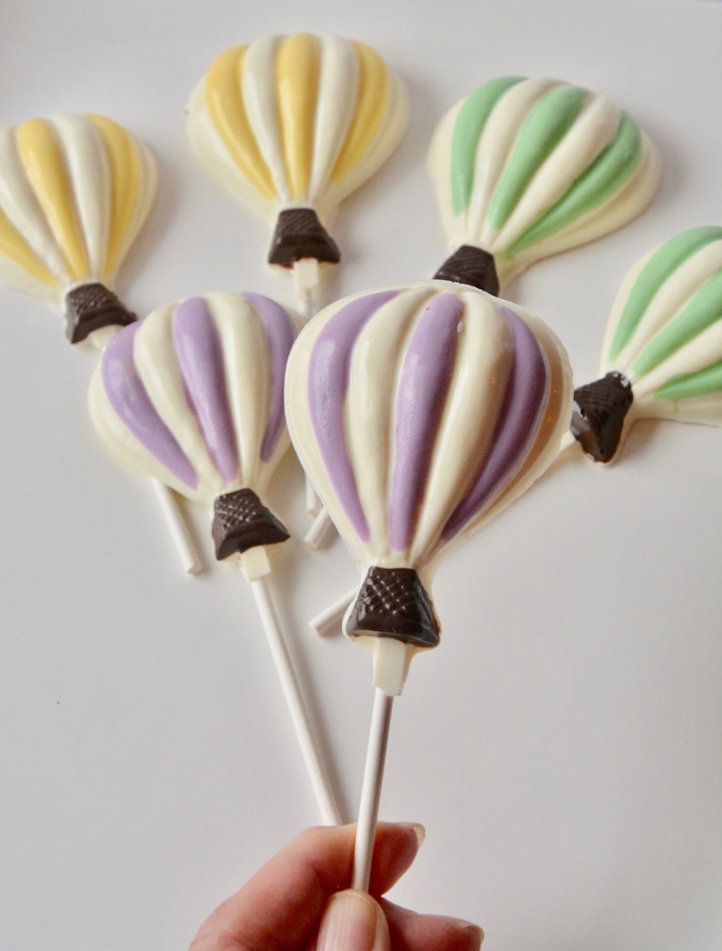 Chocolate Balloon Lollipops 12 Chocolate Hot Air Balloon - Etsy
