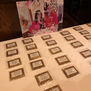 12 Chocolate Place Cards, Wedding Table Cards, Wedding Favors, Custom ...