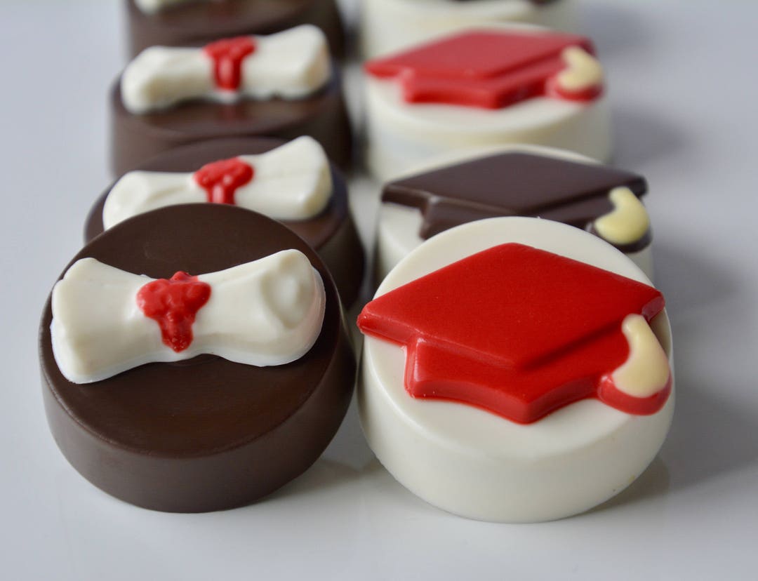 Chocolate Graduation Cookies (12), Graduation Chocolate Cookie, Diploma ...