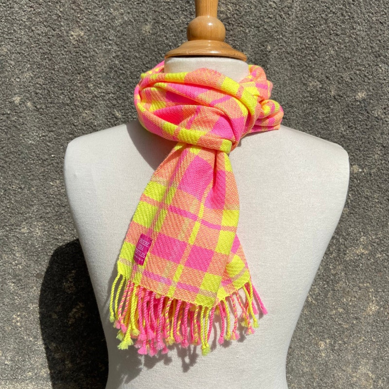 Neon Yellow Scarf - Etsy