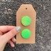 Large Neon Green and Neon Yellow Buttons Handwoven Fabric Covered ...