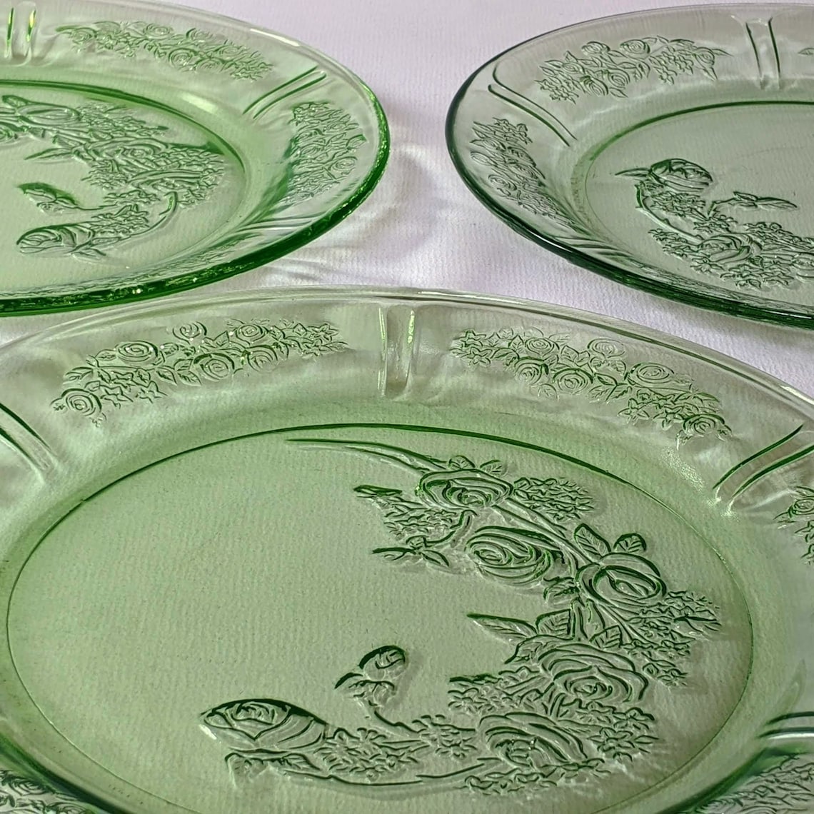 3 GREEN SHARON PATTERN 6 Plates Bread & Butter - Etsy
