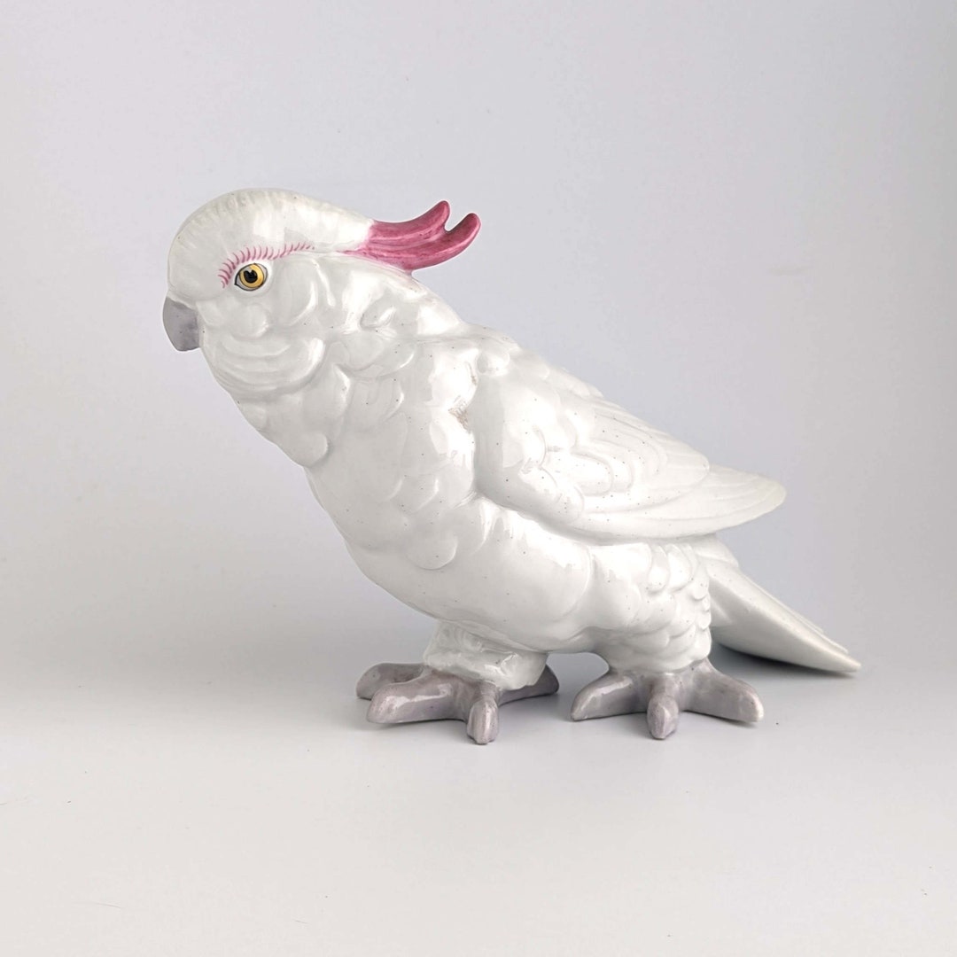Large Limoges Cockatoo Figurine, A. Lanternier Limoges France 1918 1929 ...