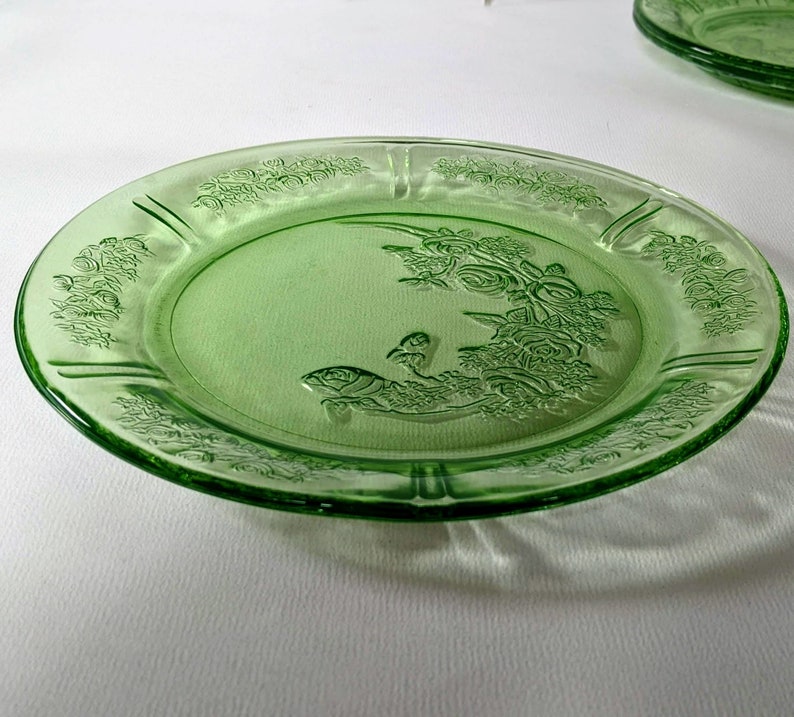 3 GREEN SHARON PATTERN 6 Plates Bread & Butter - Etsy