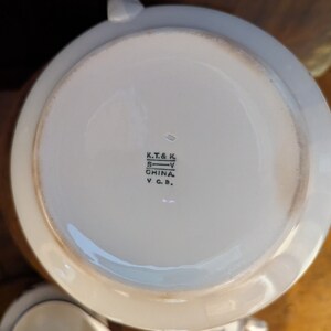 Vintage Bluebird Pitcher, Sugar & Creamer KTK 1930s Ohio Pottery - Etsy