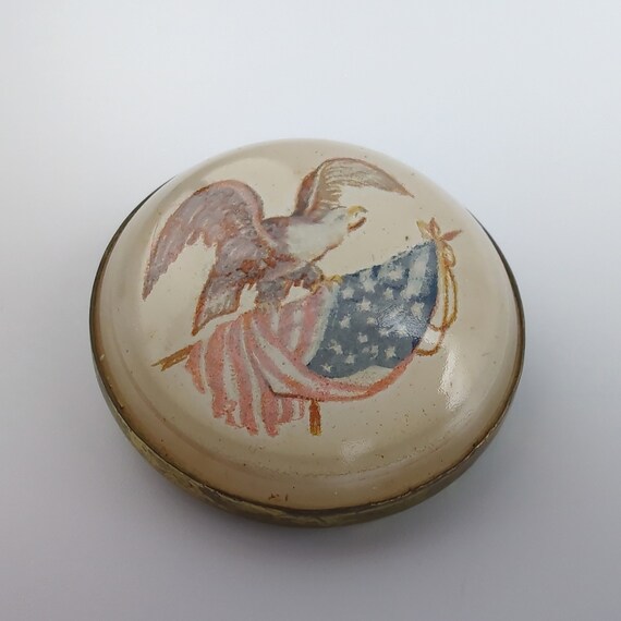 Antique Equestrian Pin Bridle Rosette with Eagle & Fl… - Gem