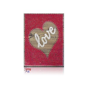 Love Heart String Art Kit DIY String Art Heart Decor Light | Etsy