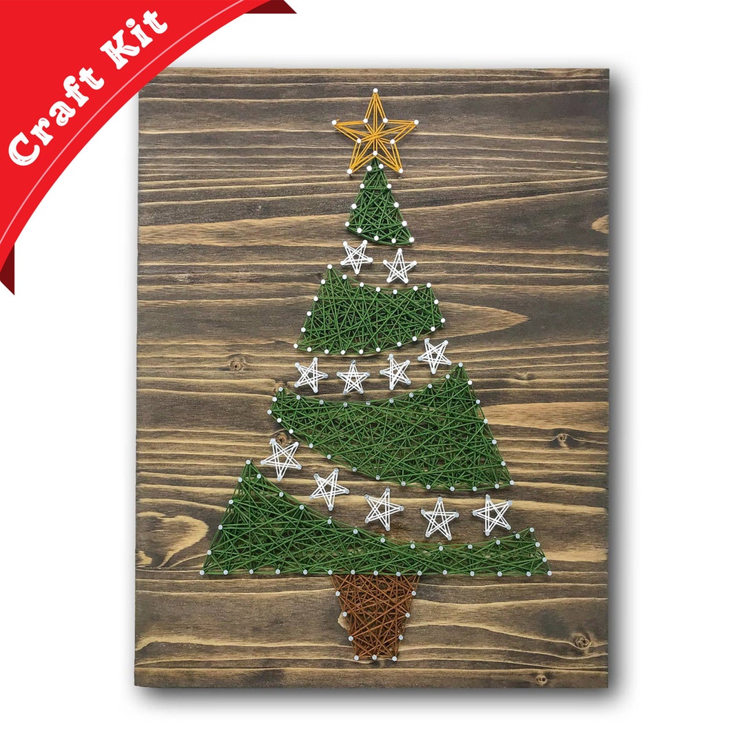 Christmas Tree String Art Kit - All Supplies Included, Craft Your Christmas Gift, Crafty ...