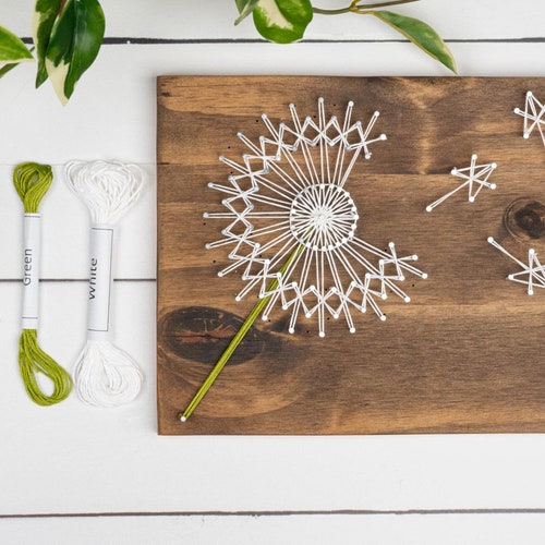 Dandelion String Art Kit DIY Kit Includes All Craft Supplies - Etsy