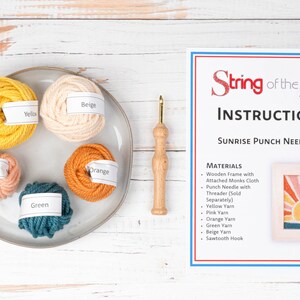 Sunrise Punch Needle Craft Kit: Create Your Own Sunset Wall Art Ideal ...