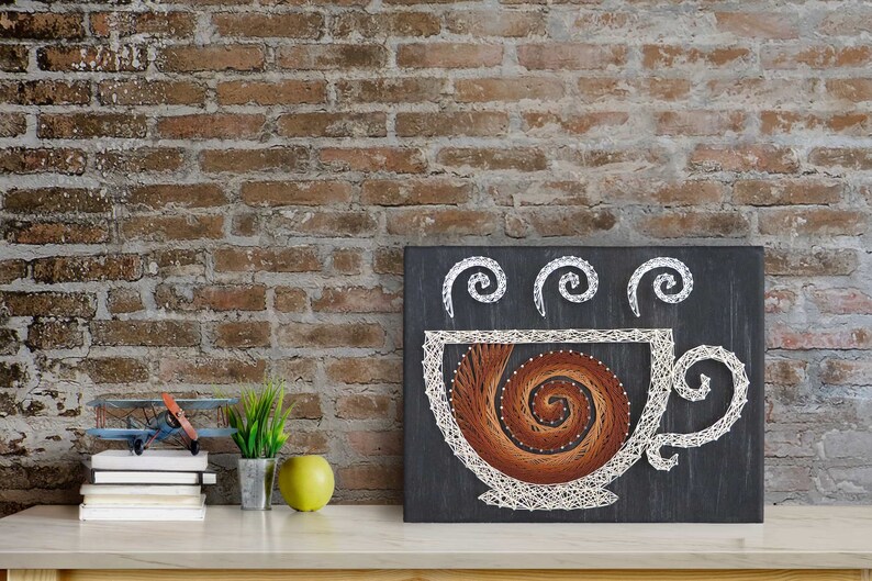 Coffee String Art Kit DIY Kit Includes All Craft Supplies - Etsy