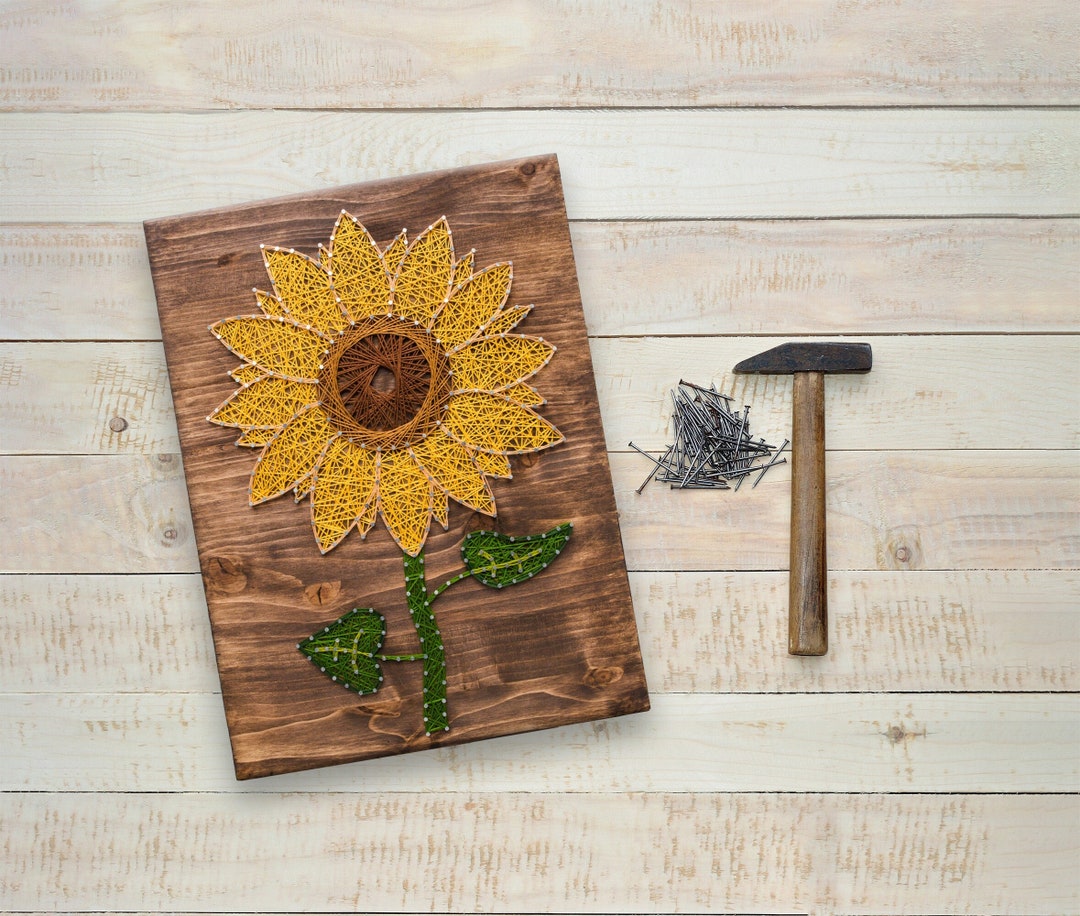 Sunflower String Art Craft Kit: Create Your Own Floral Wall - Etsy