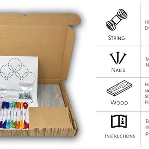 Raindrops String Art Kit - DIY Adult Crafts Kit Includes All Supplies ...