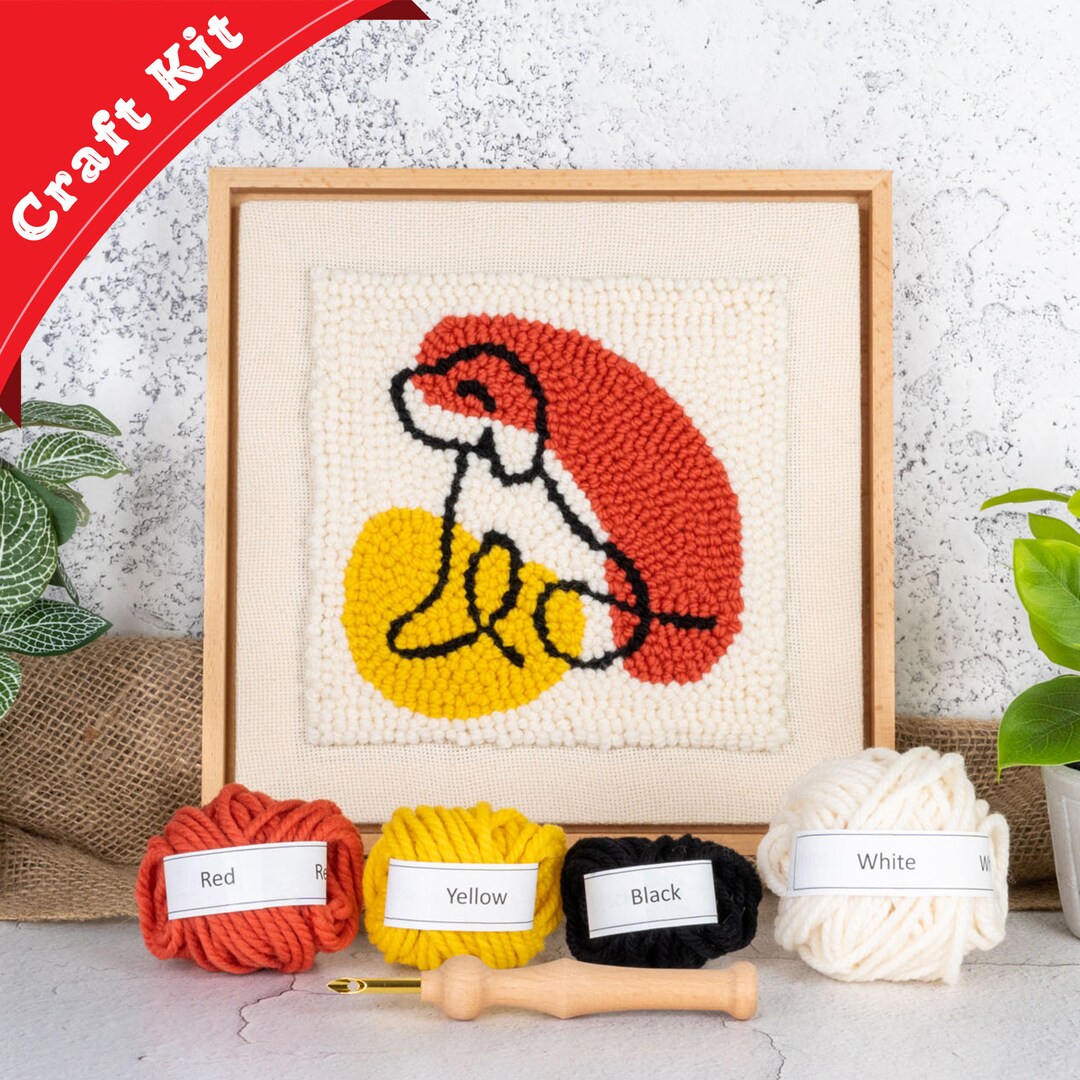 Puppy Punch Needle Kit With Floater Frame | Beginners Kit | Punch ...