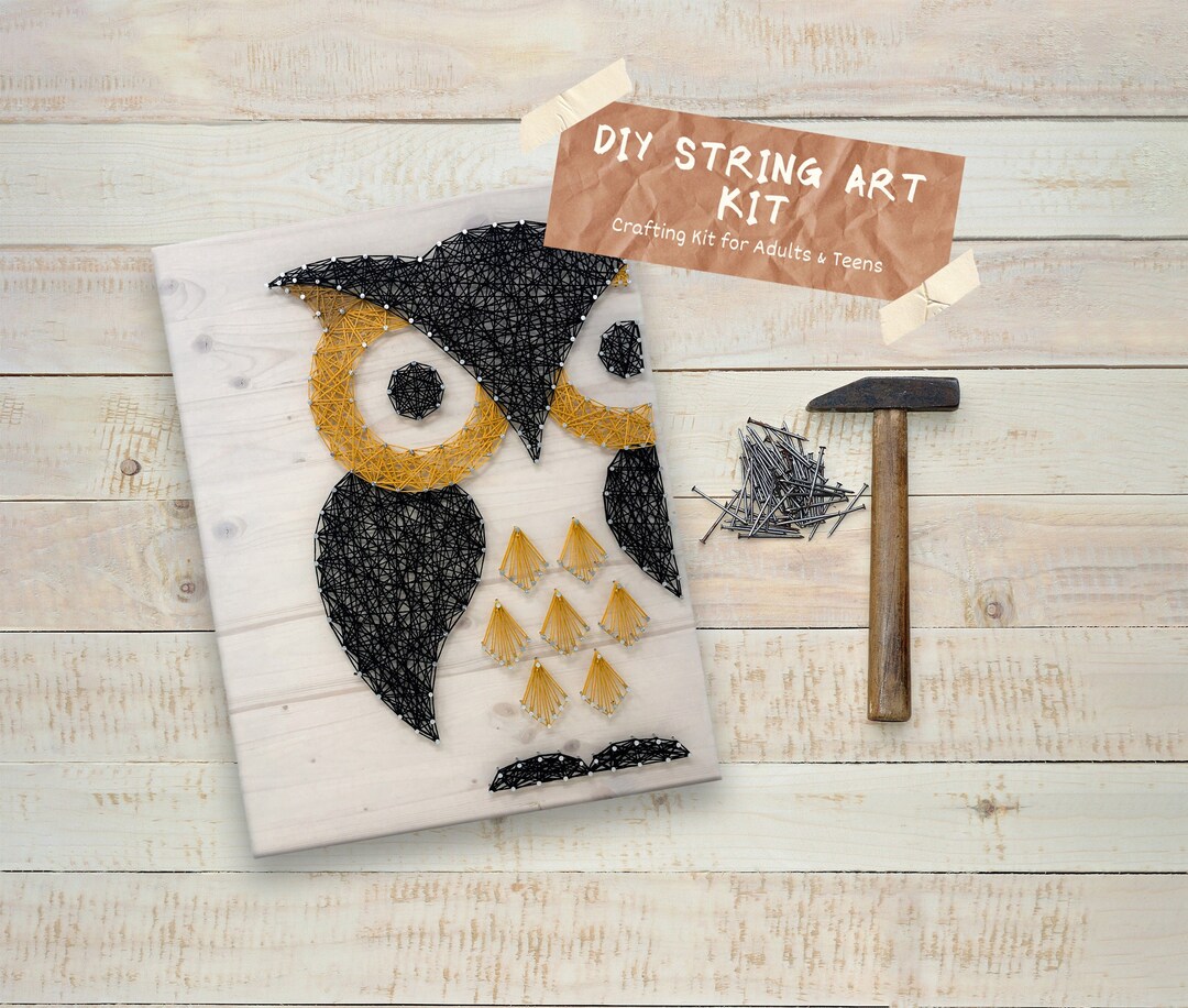 Owl String Art Kit Adult Crafts Kit Includes All Supplies, Owl Home ...