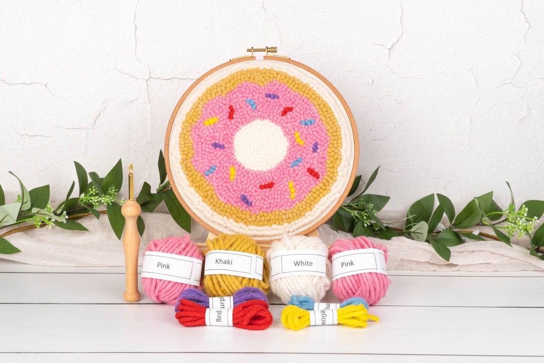 Donut Mini Beginners Punch Needle Kit Arts and Crafts Kit - Etsy