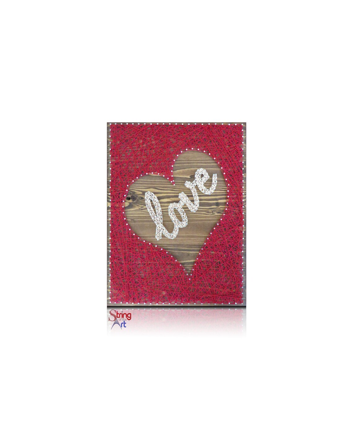 Love Heart String Art Kit DIY String Art Heart Decor Light - Etsy