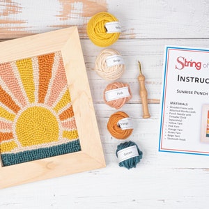 Sunrise Punch Needle Craft Kit: Create Your Own Sunset Wall Art - Ideal ...