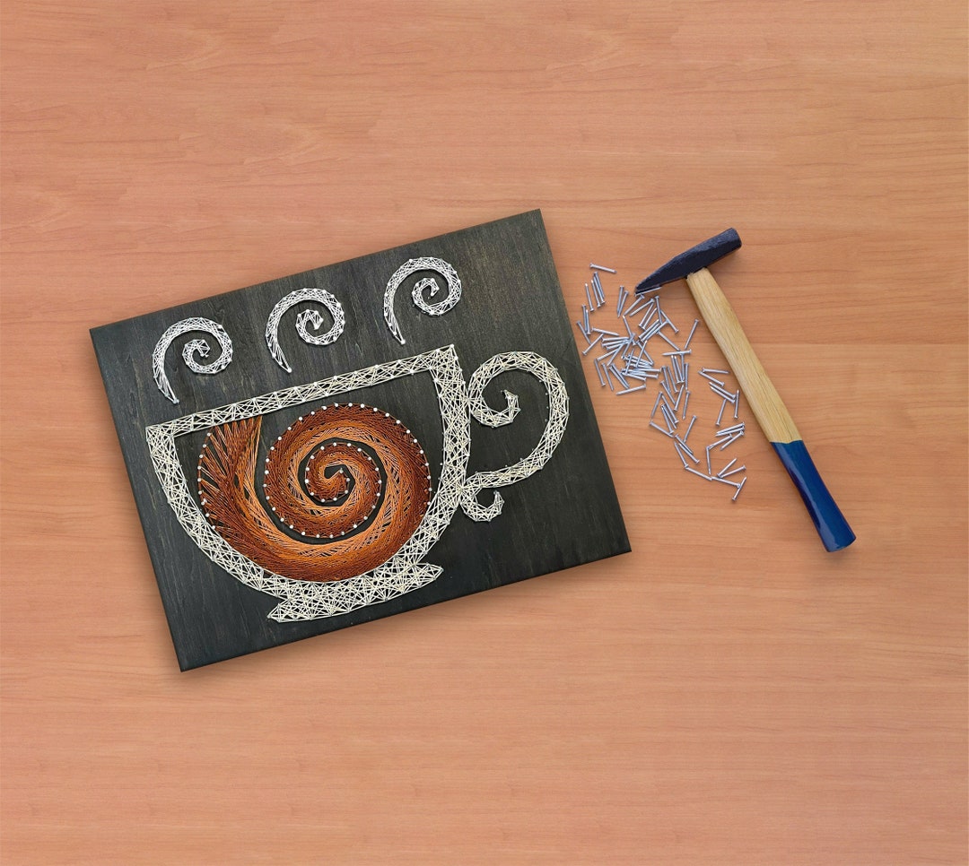 Coffee String Art Kit DIY Kit Includes All Craft Supplies - Etsy