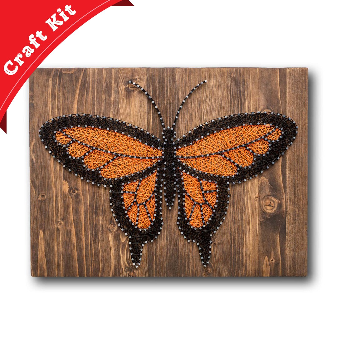 Butterfly String Art Kit - All Supplies Included, DIY String Art ...