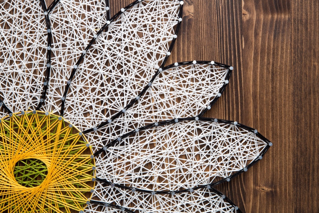 Daisy String Art Kit Adult DIY Kit Includes All Crafting - Etsy Canada
