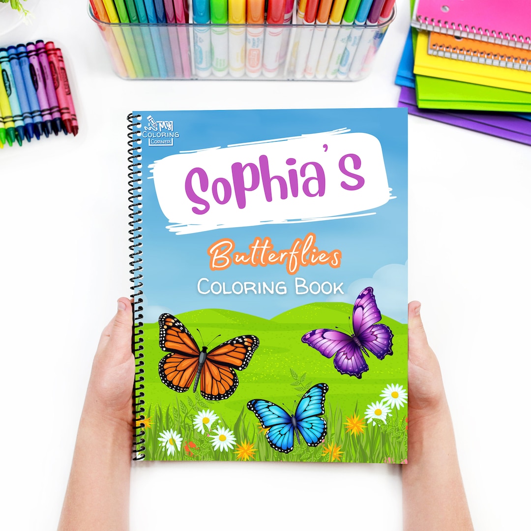 Personalized Coloring Book - Butterflies Coloring Book for Kids! Custom ...
