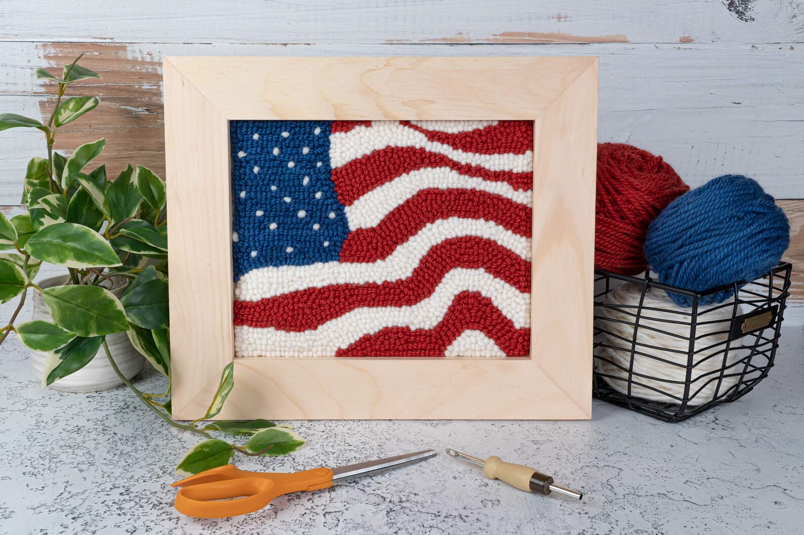 American Flag Punch Needle Kit DIY Kit Includes All Crafting | Etsy