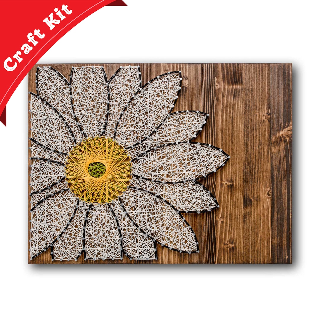 Daisy String Art Kit - Adult DIY Kit Includes All Crafting Supplies ...