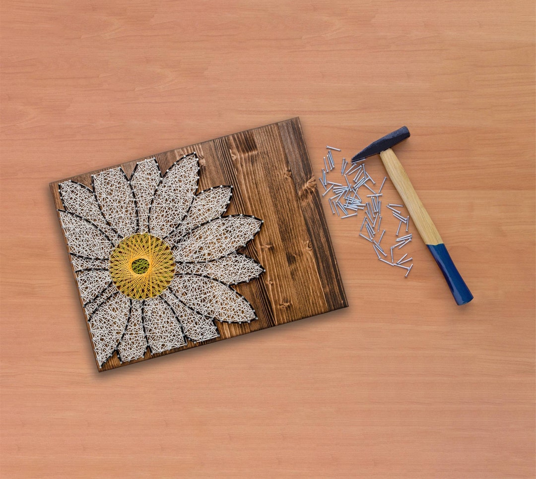 Daisy String Art Kit Adult DIY Kit Includes All Crafting - Etsy