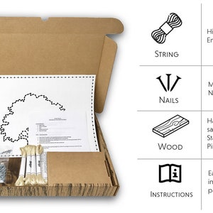 Oak Tree String Art Kit | DIY Kit Includes All Supplies | Crafts Kit ...