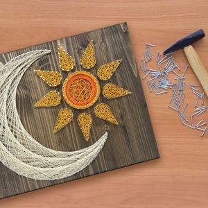 Sun and Moon String Art Kit - Make Your Own Celestial Wall Art, Perfect ...