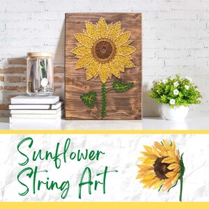 Sunflower String Art Craft Kit: Create Your Own Floral Wall Art Perfect for Beginners, Adults ...