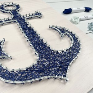 Anchor String Art Kit - DIY Kit Includes All Craft Supplies, Nautical Baby Shower Gift, Beach ...