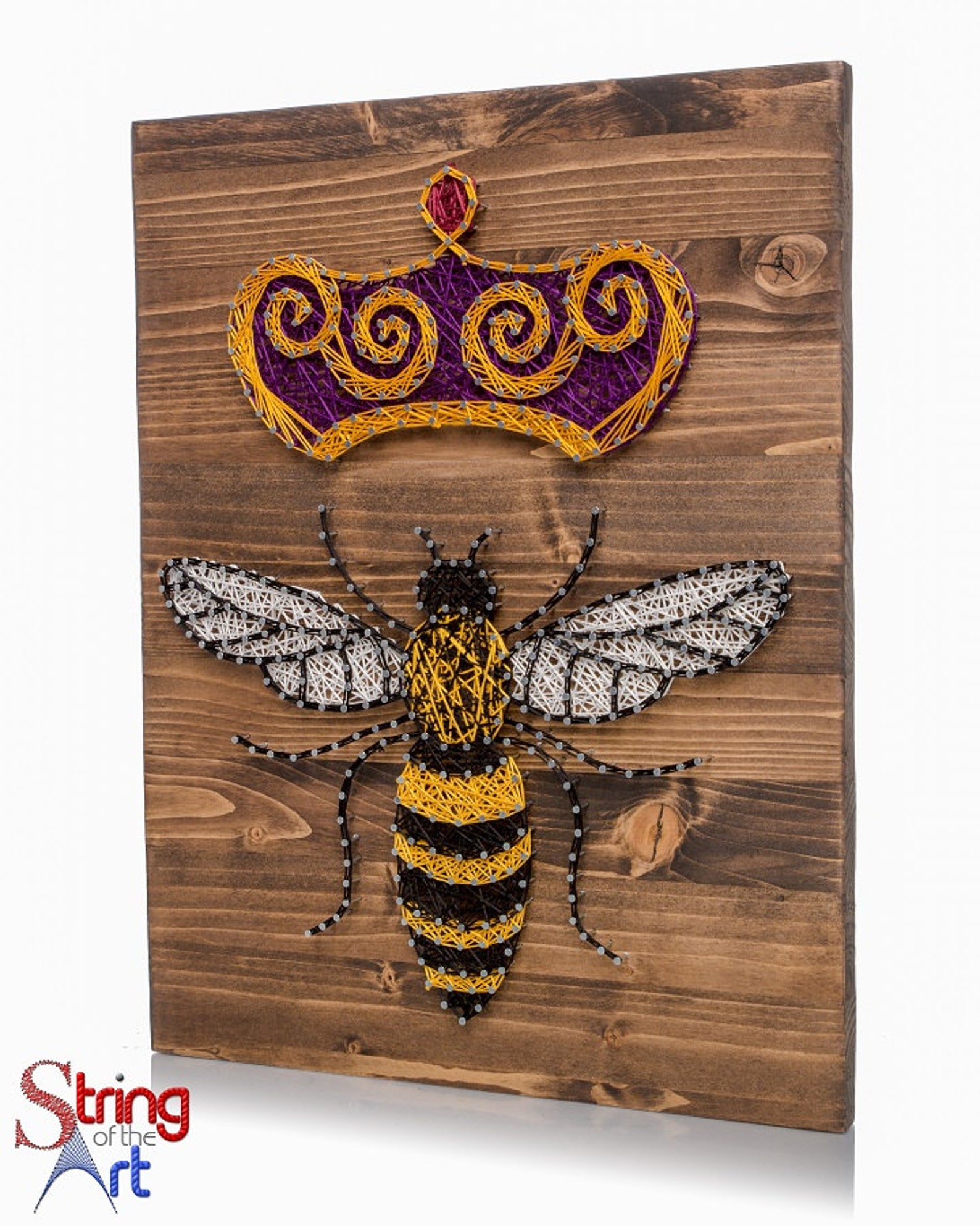 Queen Bee String Art Kit Bee String Art DIY Kit Crafts | Etsy