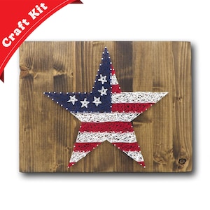 American Flag String Art Kit | DIY Kit Includes All Needed Craft ...