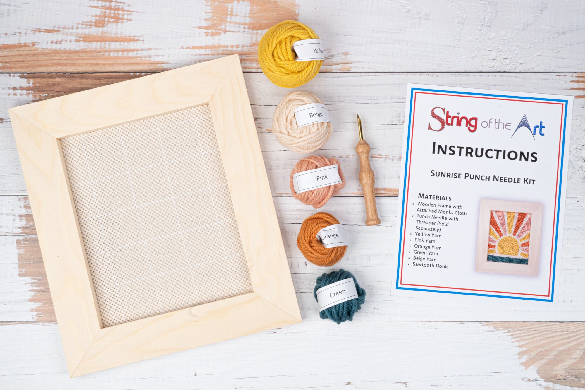 Sunrise Punch Needle Craft Kit: Create Your Own Sunset Wall Art - Ideal ...