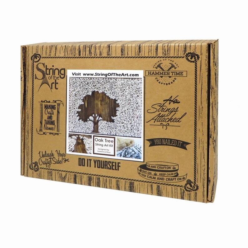 Oak Tree String Art Kit | DIY Kit Includes All Supplies | Crafts Kit ...