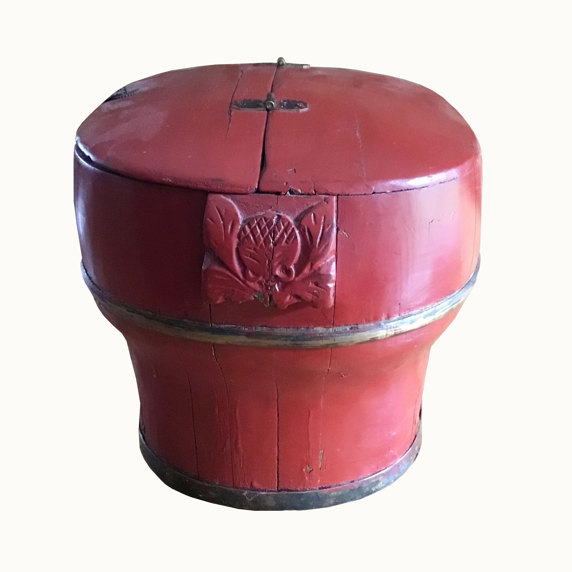 Vintage Chinese Red Painted Wooden Box with lid. - Etsy 日本