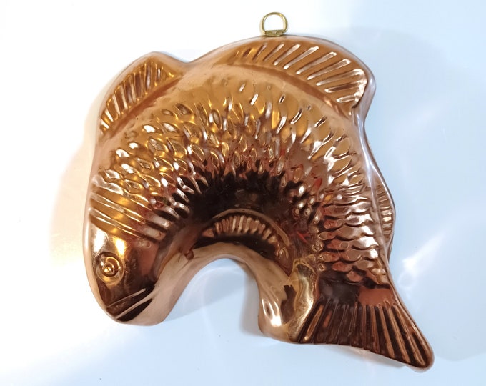 Vintage Copper Fish Korean Copper Mold Hanging Wall Decor Fish Shaped ...