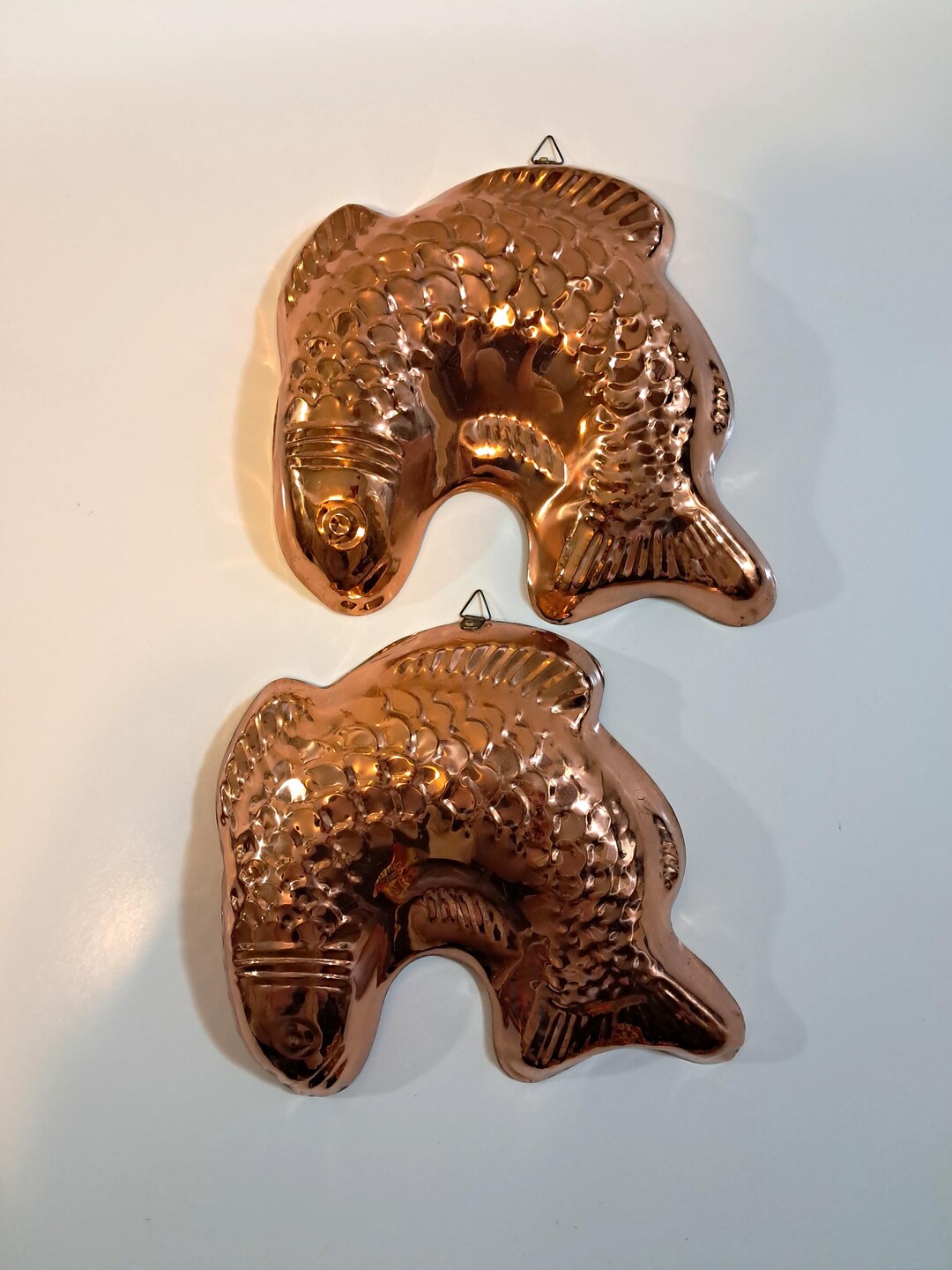 Vintage Copper Fish - Taiwan Copper Mold Hanging Wall Decor Fish Shaped ...