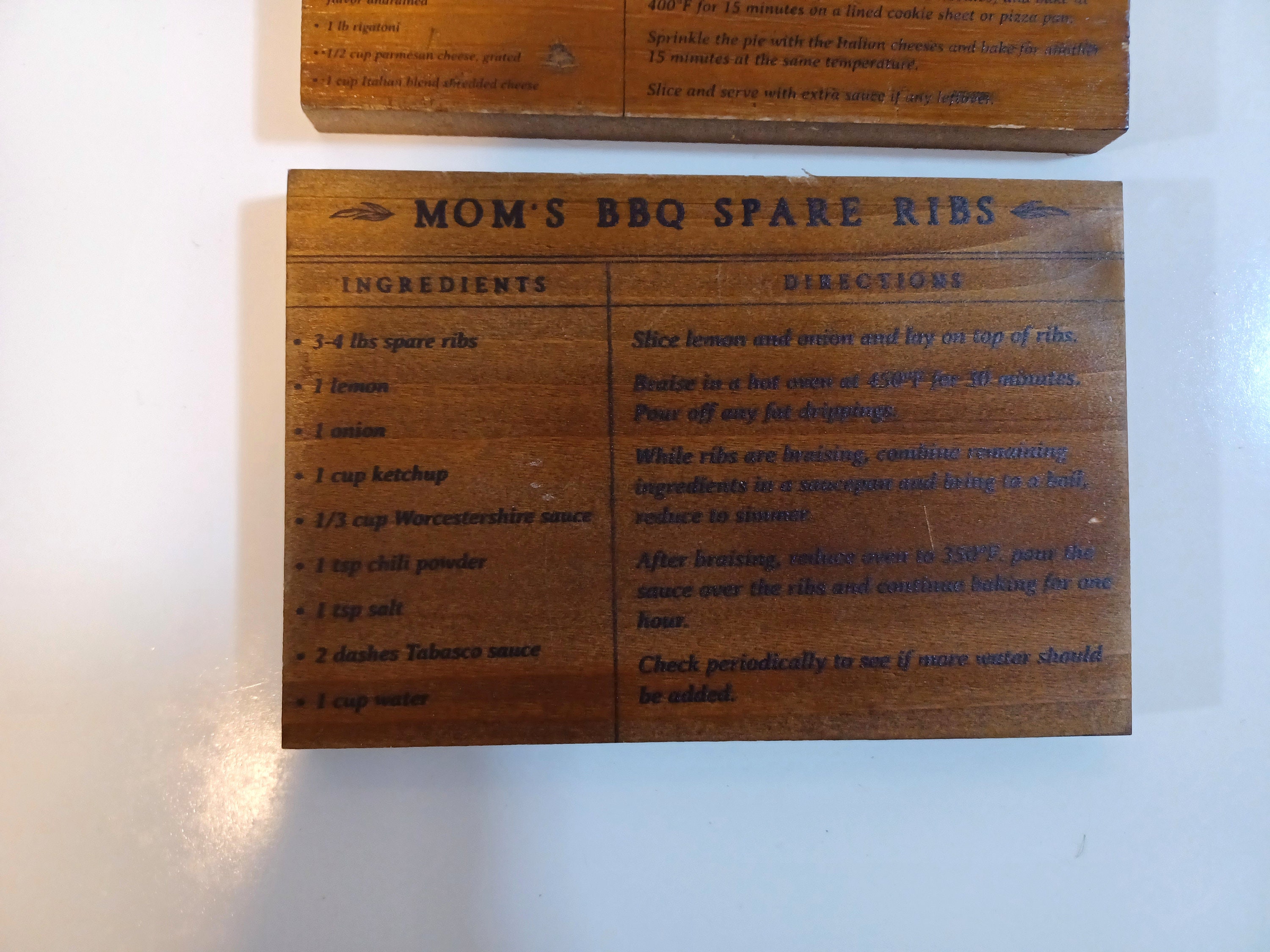 Mom's Recipes Wooden Recipe Boards - 3 Piece Wood Wall Hanging Recipe ...