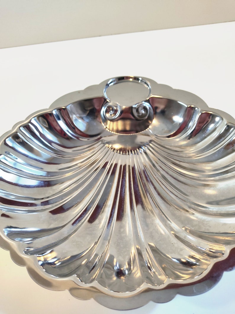 Vintage Shell Serving Tray by Shelton Ware NYC Fair Condition Chrome ...