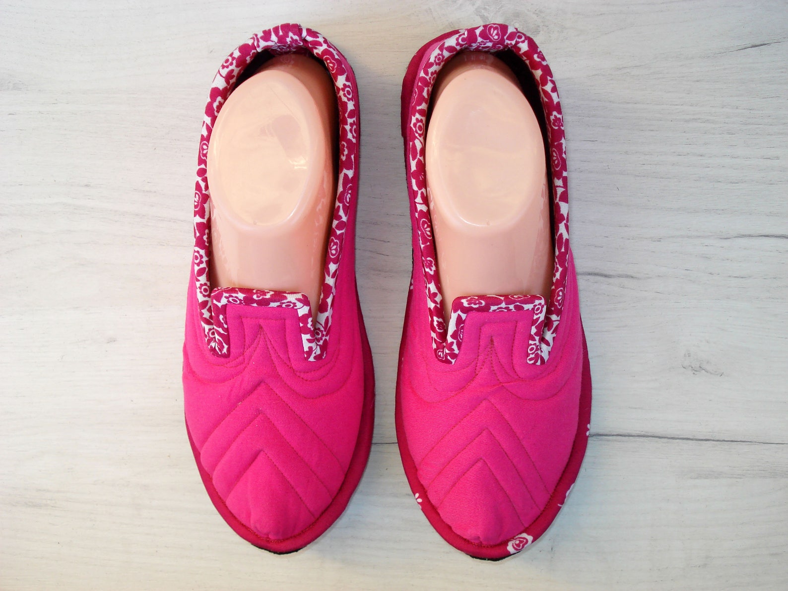 Pink Womens House Slippers Wool Home Shoes Funny Slippers - Etsy