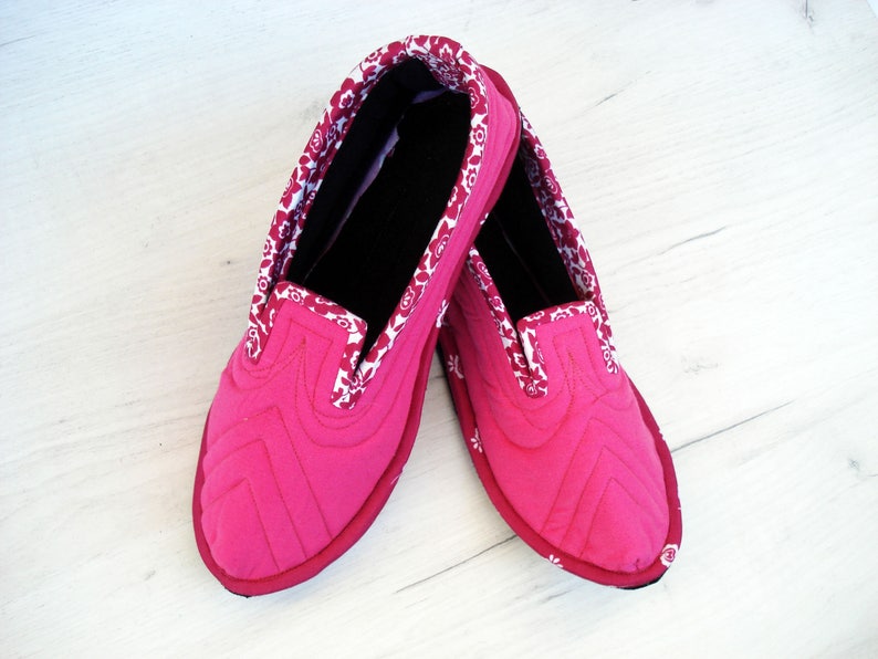 Pink Womens House Slippers Wool Home Shoes Funny Slippers - Etsy