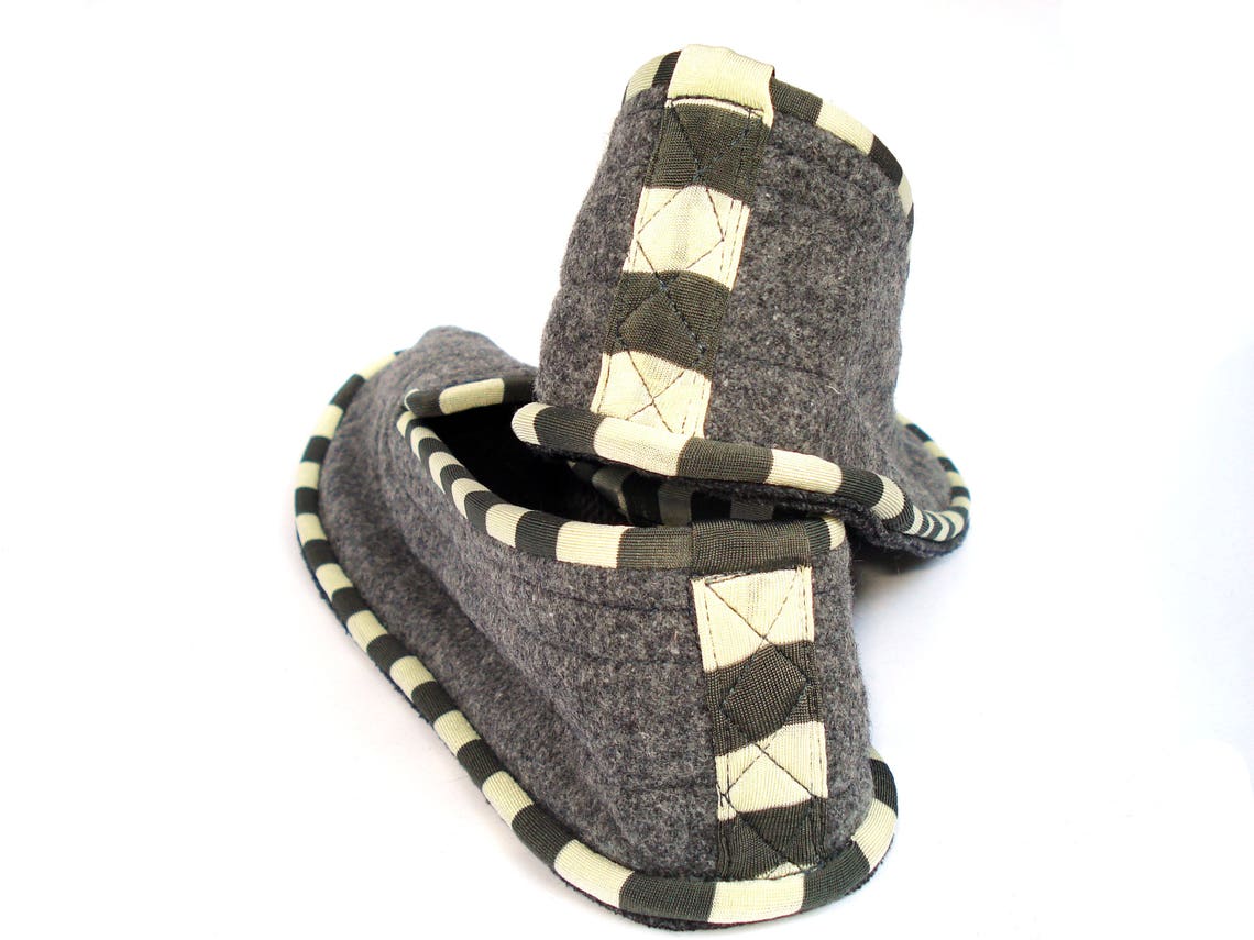 Wool Mens House Slippers, Comfy Home Shoes, Warm Wool Shoes Men ...